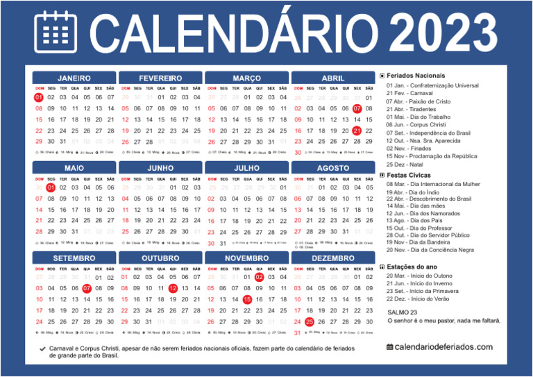 Calendario 2023 | PDF