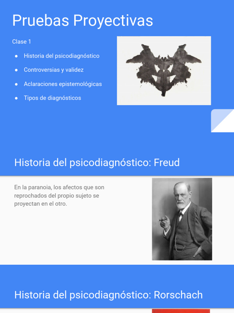 Pruebas Proyectivas Clase 1 y 2 | PDF | Psicoanálisis | Validez ...