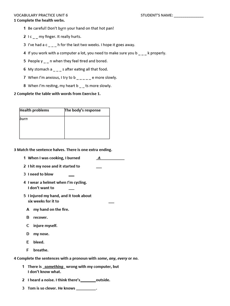 VOCABULARY_UNIT6 | PDF