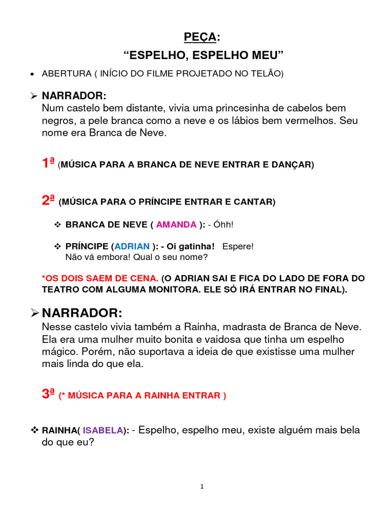 Teatro Da Branca de Neve | PDF