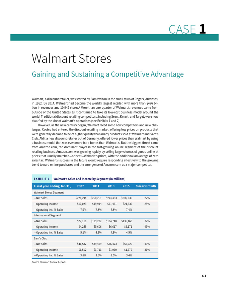 Walmart Case Study | PDF | Walmart | Retail
