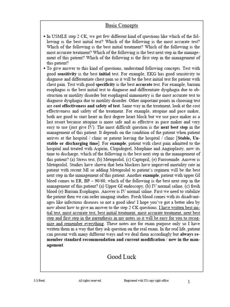 USMLE Step 2 CK: Cardiology Management Guide | PDF | Myocardial ...
