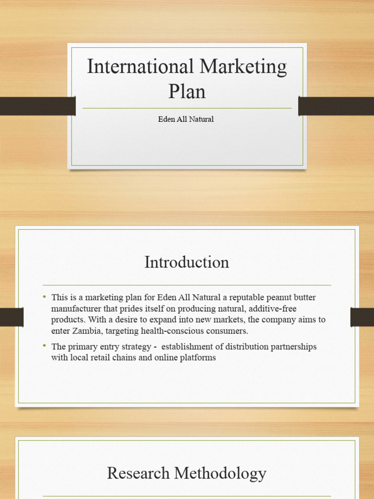 International Marketing Plan Presentation | PDF | Marketing | Retail