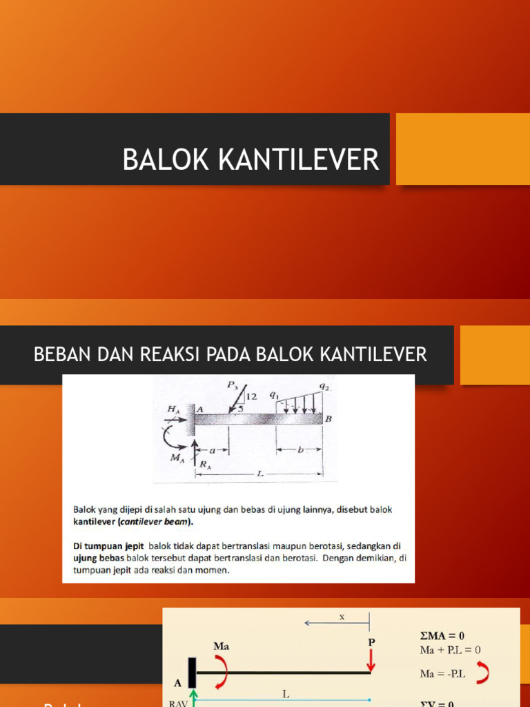 Perhitungan Balok Kantilever dan Beban | PDF | Sains & Matematika