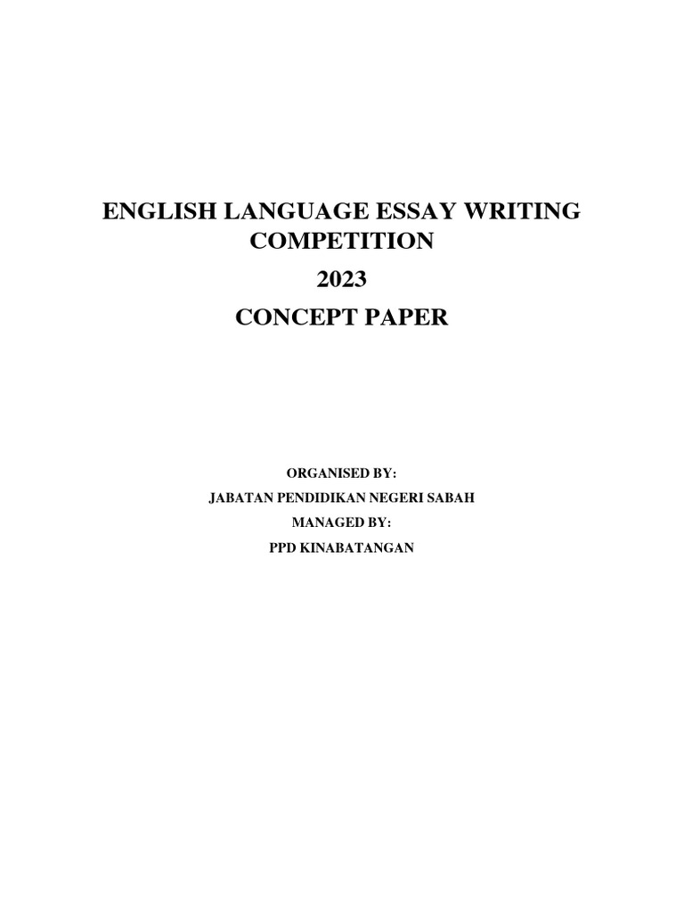 Essay Writing Competition Concept Paper | PDF | Essays