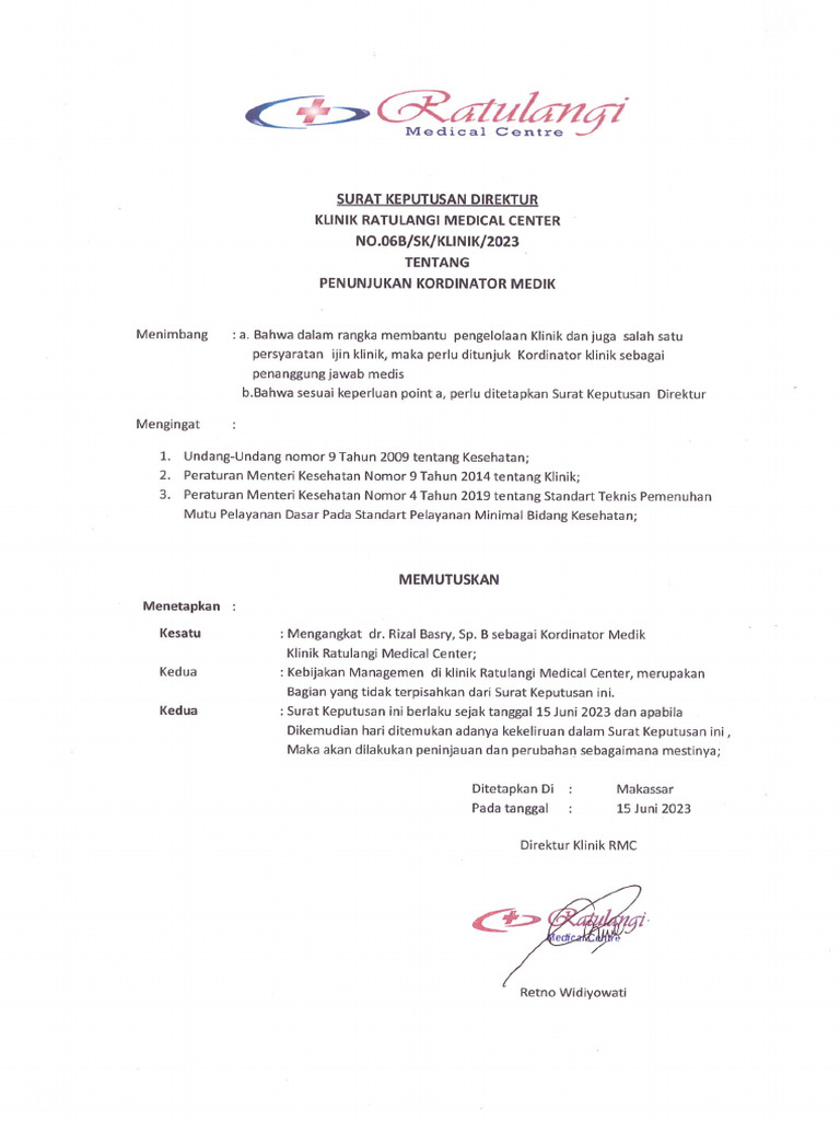 Surat Kep Direksi | PDF