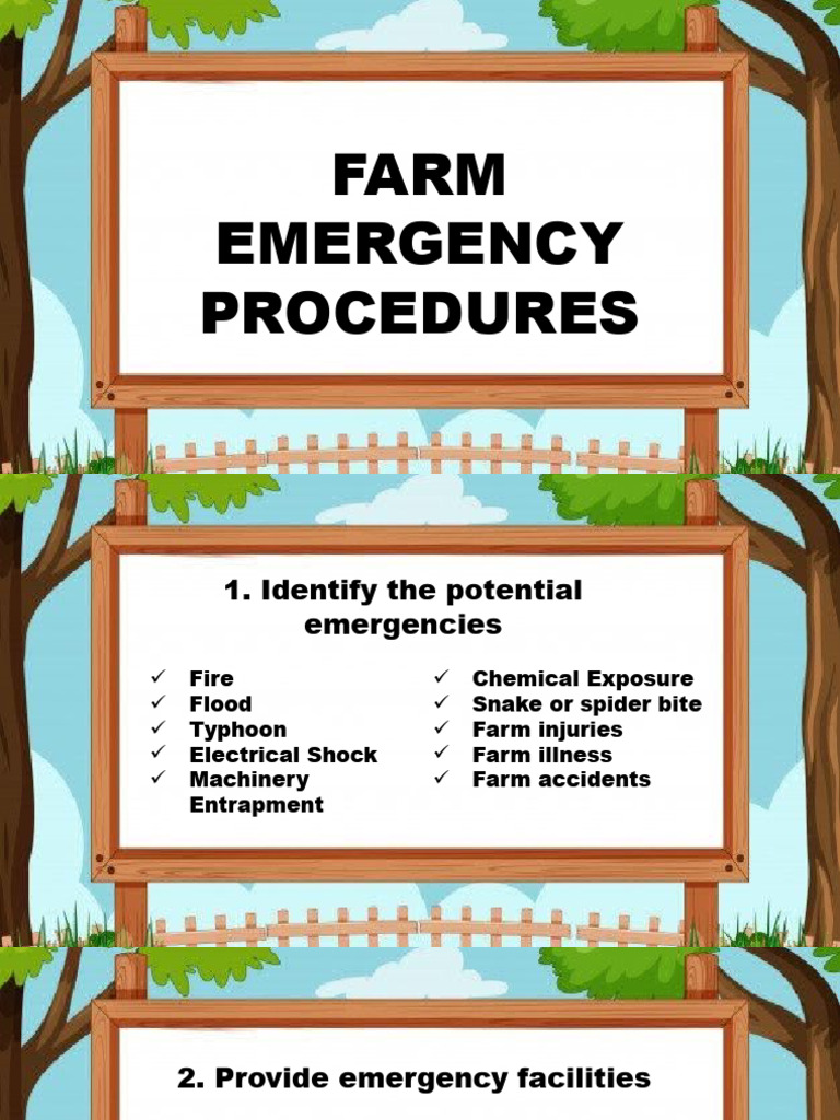 Farm Emergency Procedures | PDF | Home & Garden | Technology & Engineering