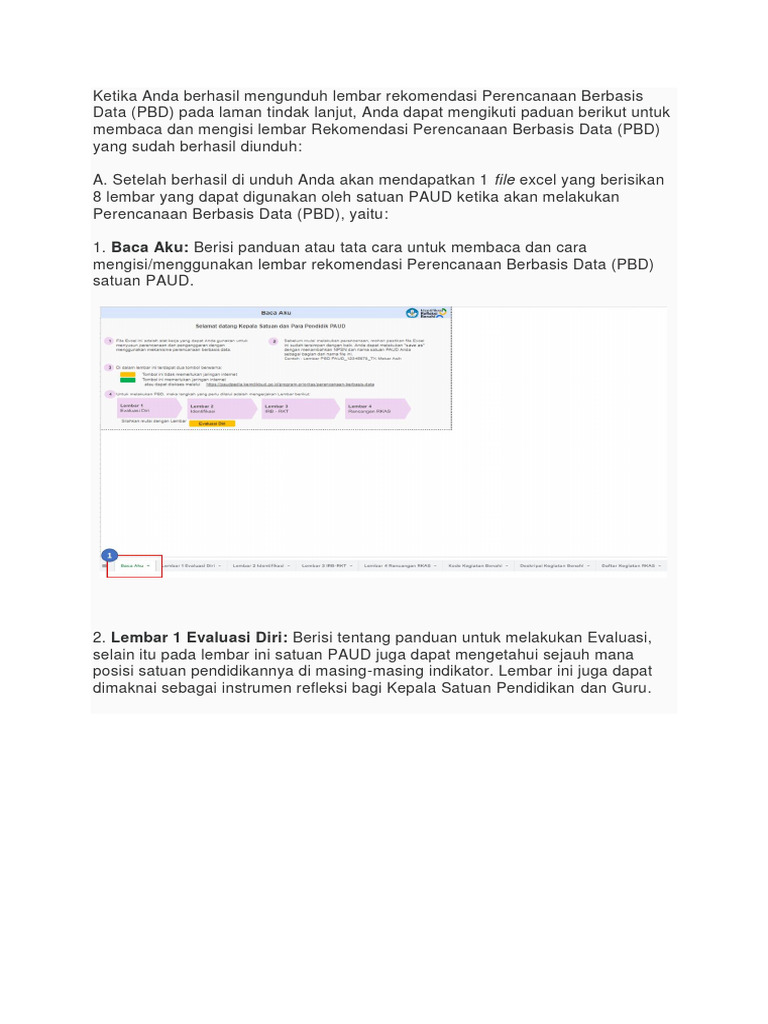 Cara Menggunakan Lembar PBD | PDF