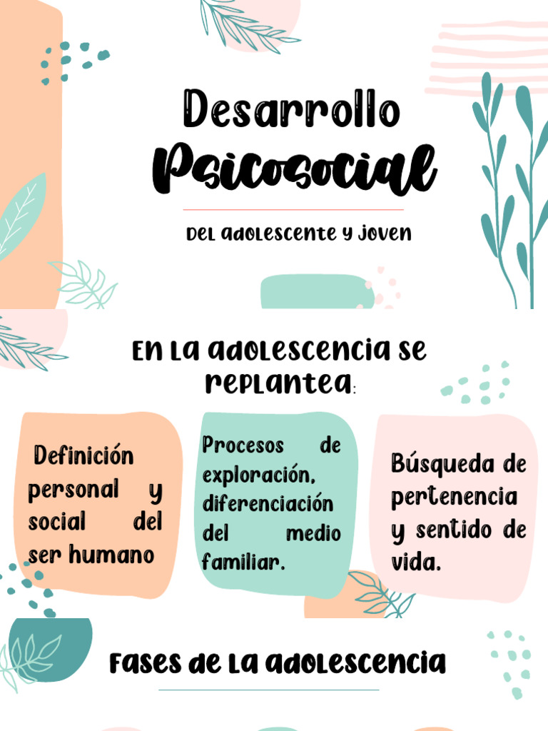 Desarrollo Psicosocial Del Adolescente y Joven | PDF