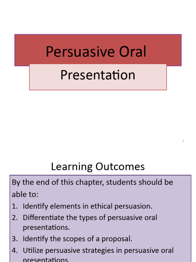 Week 6 - Persuasive Oral Presentation | PDF | Persuasion | Public Speaking