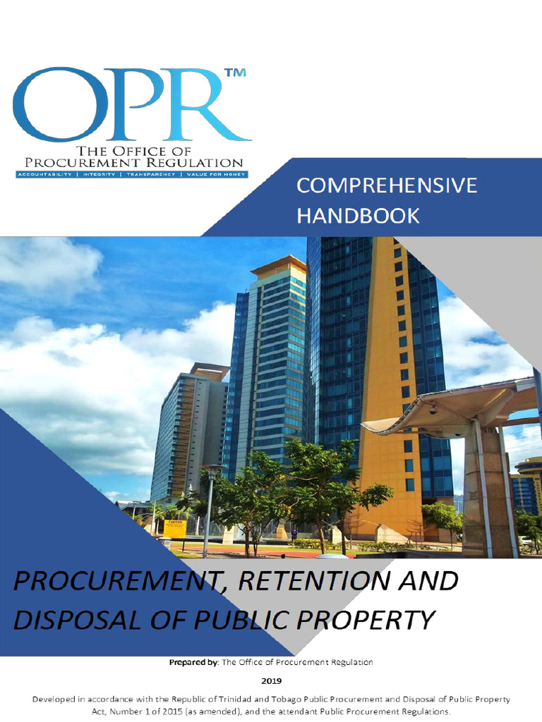 Procurement Handbook for Trinidad and Tobago | PDF | Internal Control ...