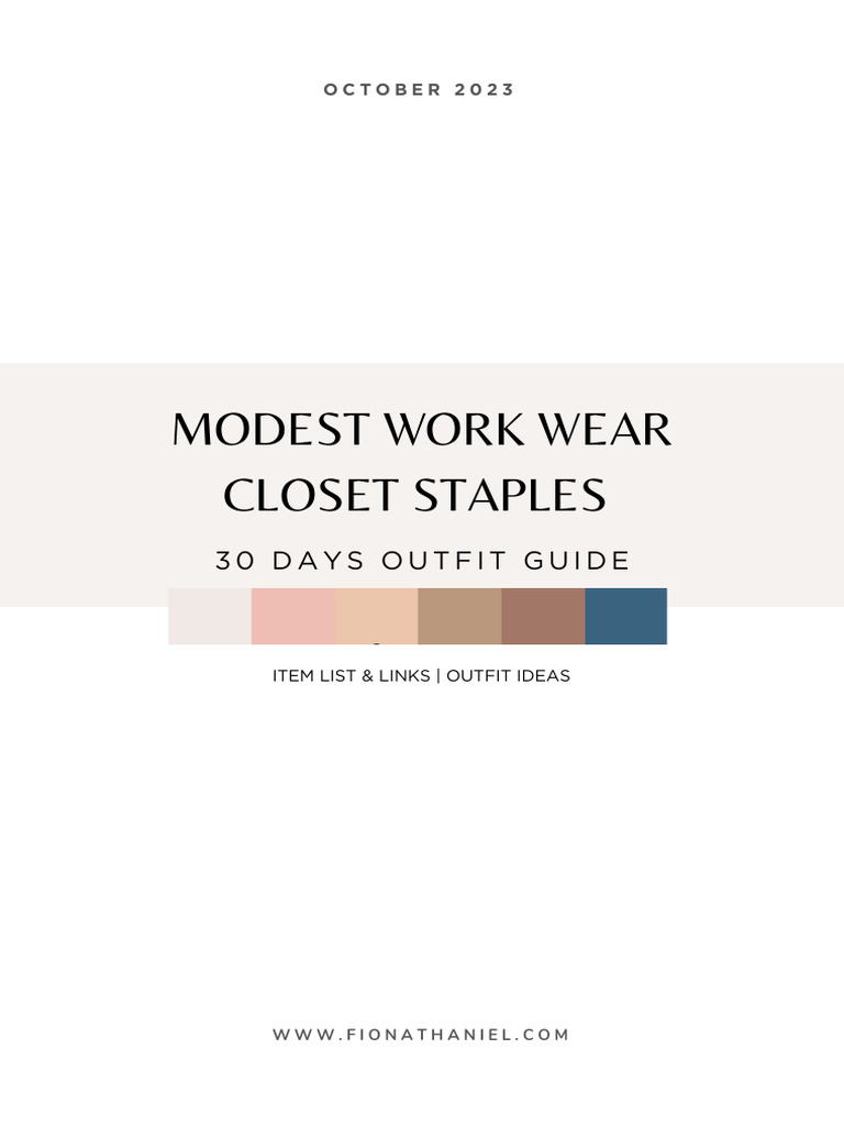 Modest Workwear Outfit Guide 2nd Edition | PDF
