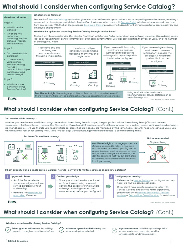 Service Catalog Configuration | PDF