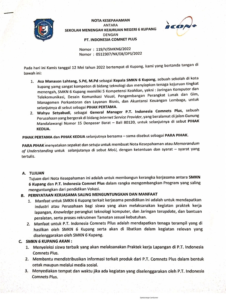 Draft MoU | PDF