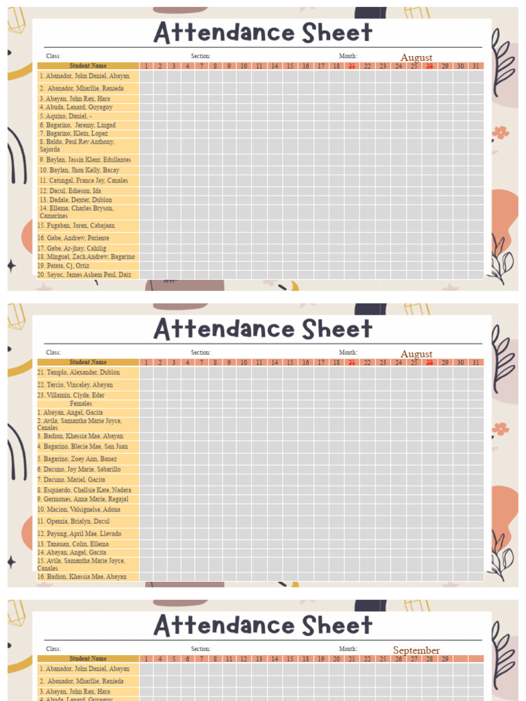 ATTENDANCE | PDF