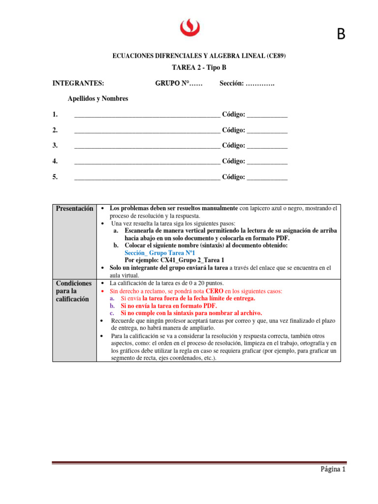 Tarea 2 - Tipo B | PDF