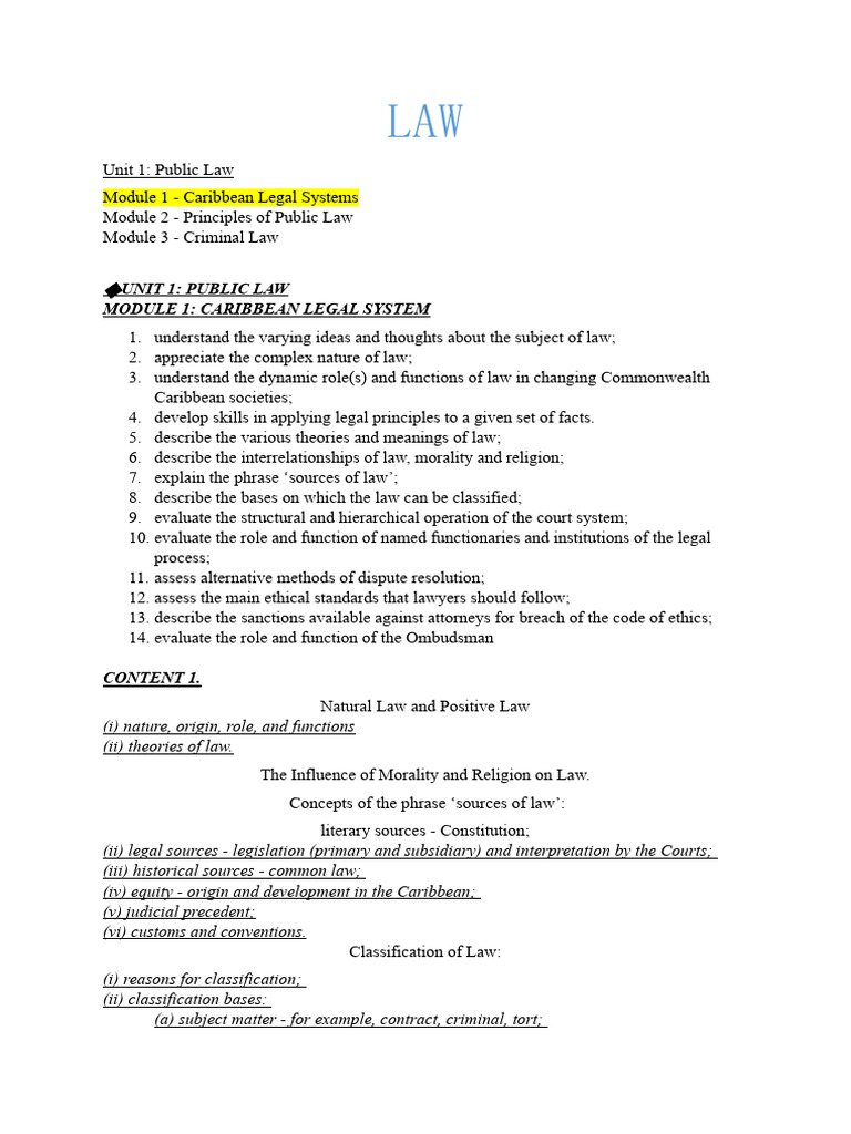 LAW Notes | PDF | Sources Of Law | Lawyer