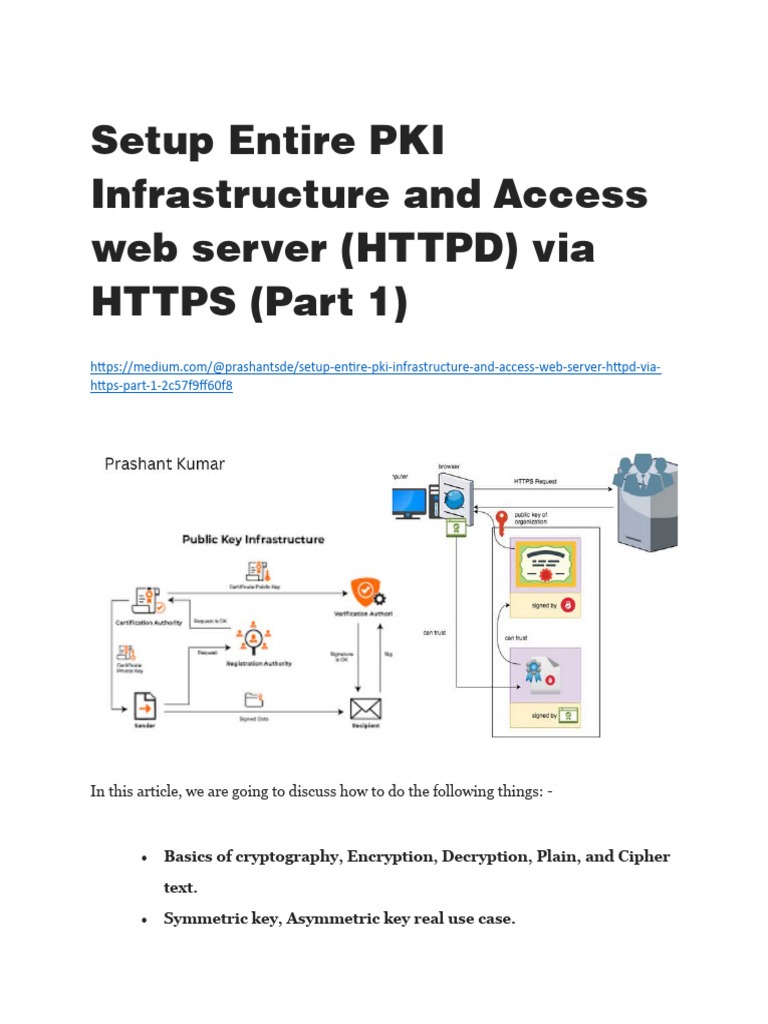 Setup Entire PKI Infrastructure and Access Web Server (HTTPD) Via HTTPS ...