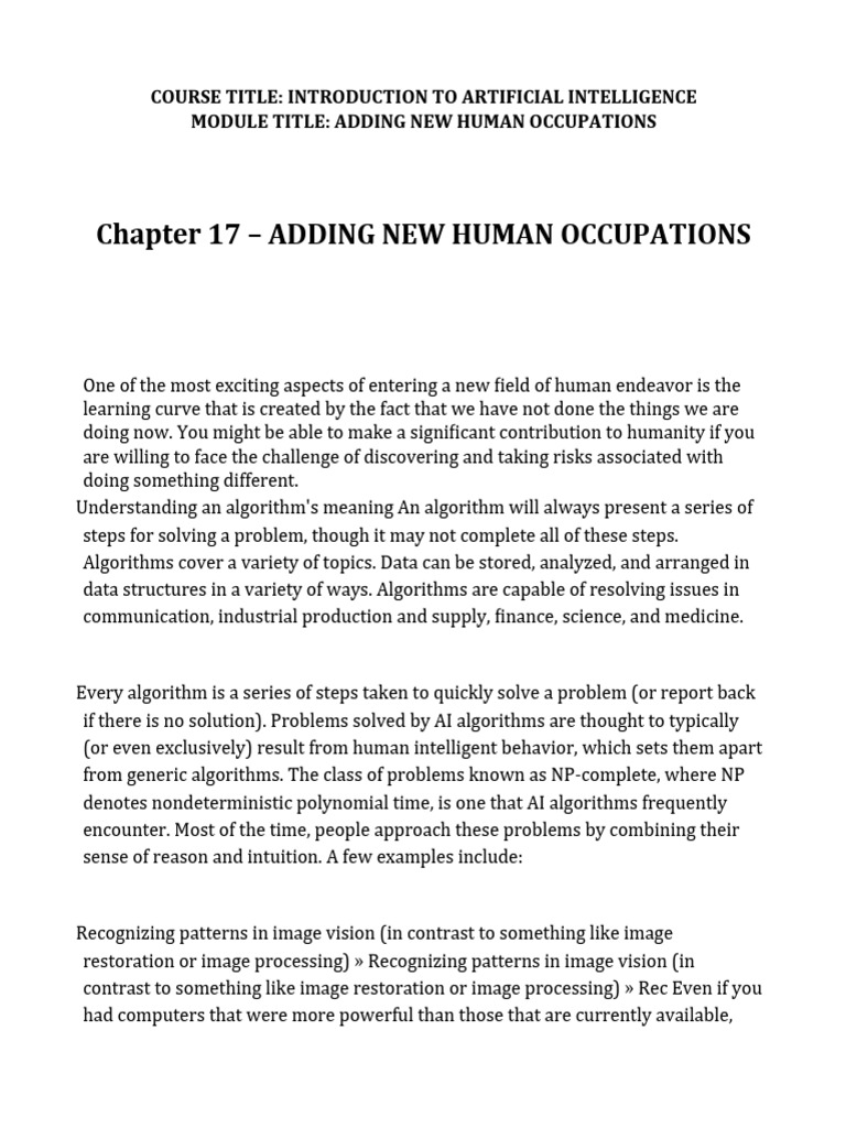 Week 17 Introduction To Artificial Intelligence Week 17 | PDF | Applied Mathematics ...