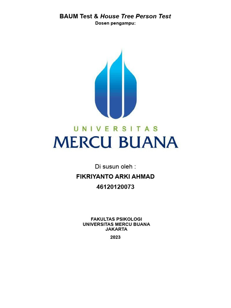 Fungsi dan Tujuan Tes Baum dalam Psikologi | PDF