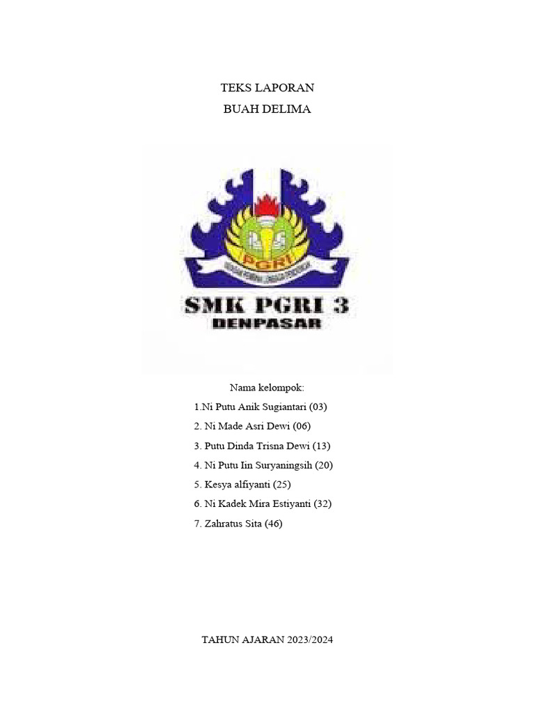 Contoh Tugas Menulis Teks LHO | PDF