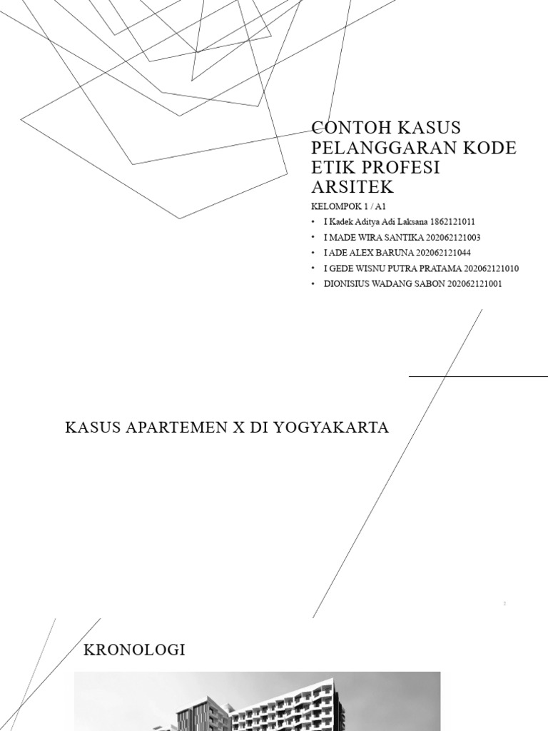 Contoh Kasus Pelanggaran Kode Etik Profesi Arsitek | PDF