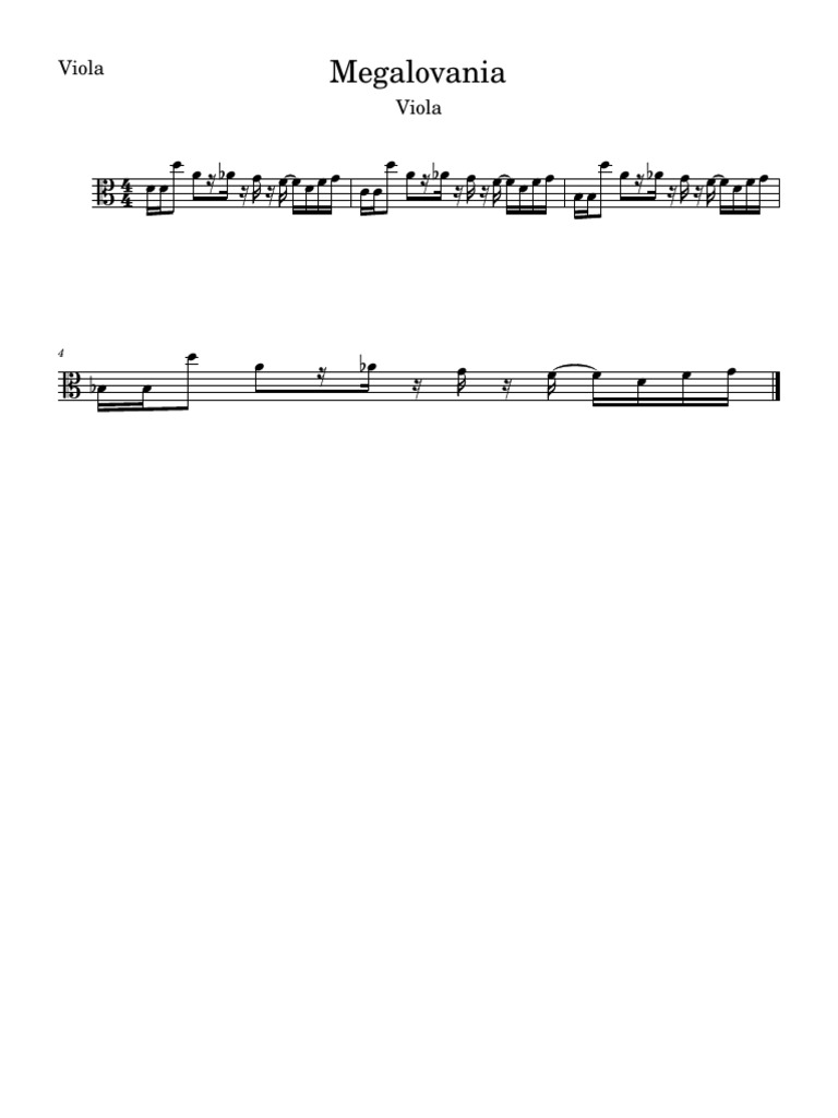 Megalovania Viola | PDF