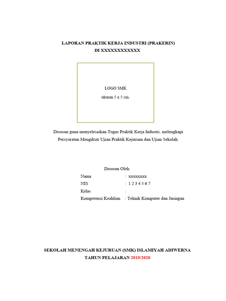 Contoh Laporan Prakerin TKJ | PDF