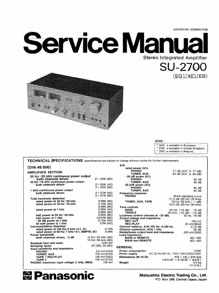 SU2700_SM_PANASONIC_EN | PDF