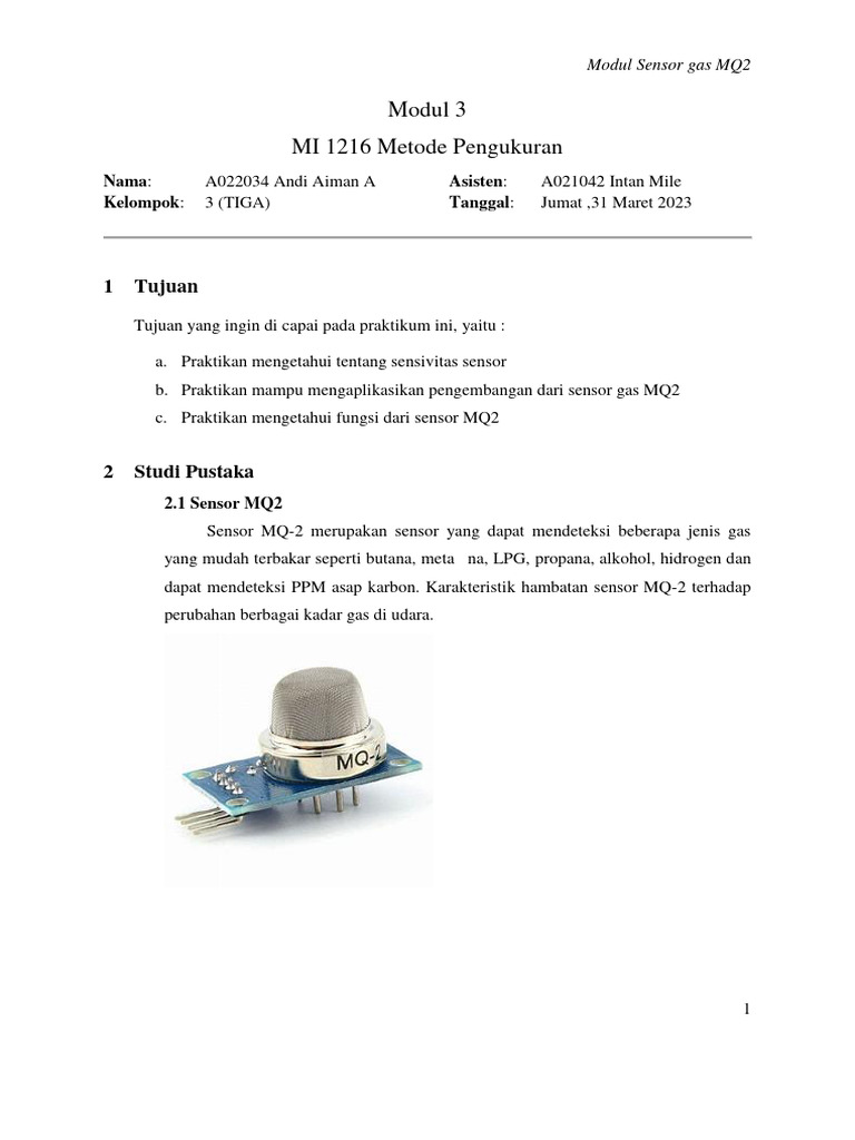 A022034 - Andi Aiman Al Ghifary - Laprak Modul3 - Metode Pengukuran | PDF