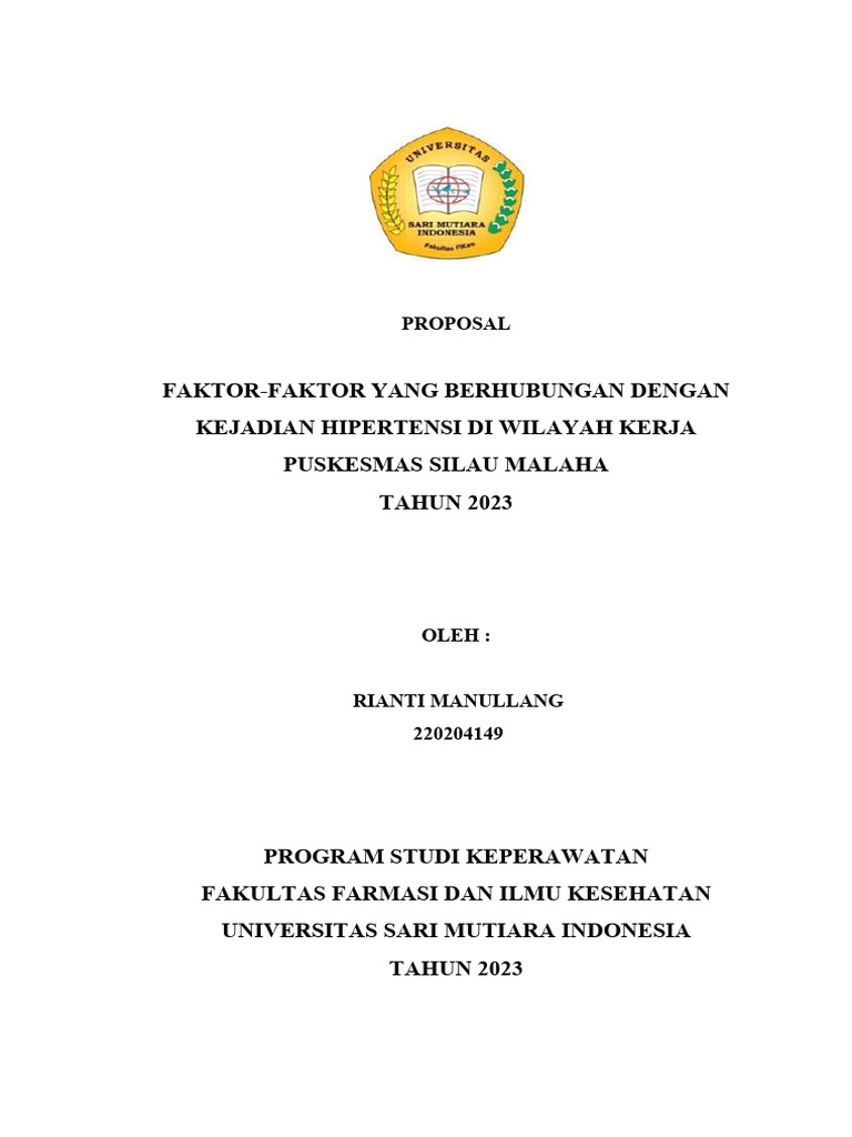 Revisi Proposal Rianti Manullang - Lanjutan | PDF