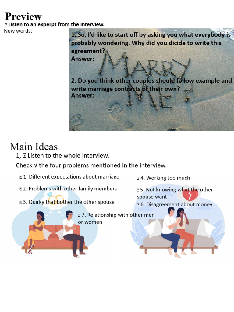 Marriage - Unit 7 | PDF