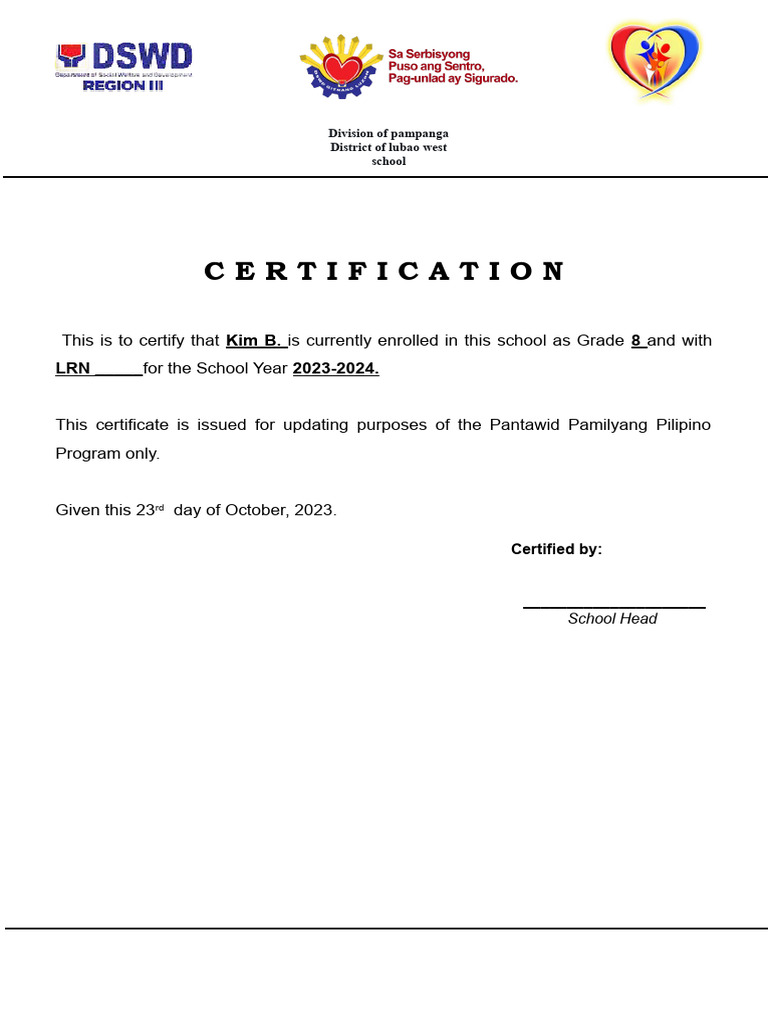 4p's Certification 2023 | PDF