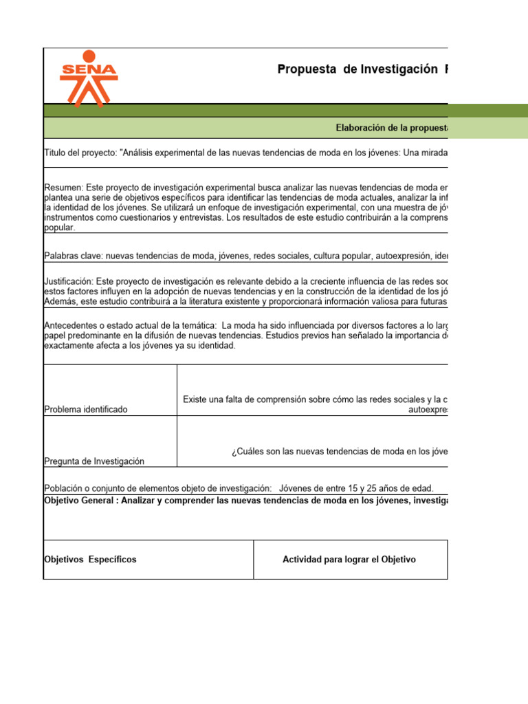 Formato Propuesta 240201064 AA2 EV01 | PDF Formato Propuesta 240201064 AA2 EV01 | PDF