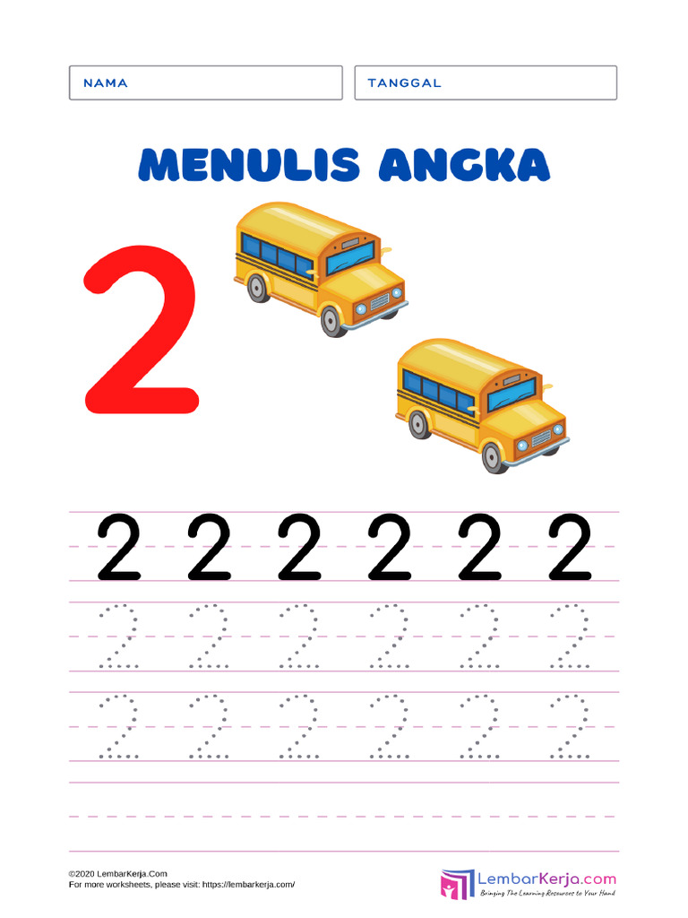 Menulis Angka 2 | PDF