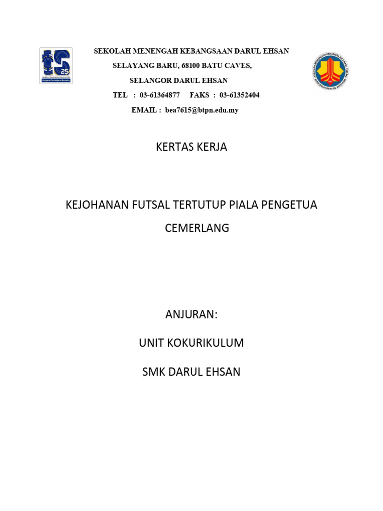 Kertas Kerja Futsal Sekolah | PDF