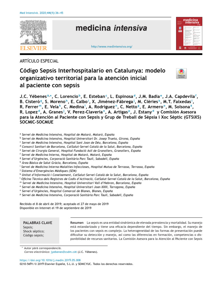 Código Sepsis Interhospitalario en Catalunya Modelo | Descargar gratis ...