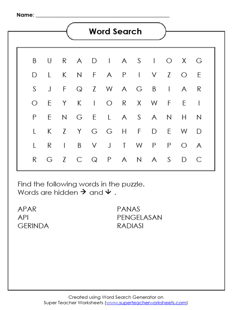 Super Teacher Worksheets Word Search | PDF | Word Search | Puzzles