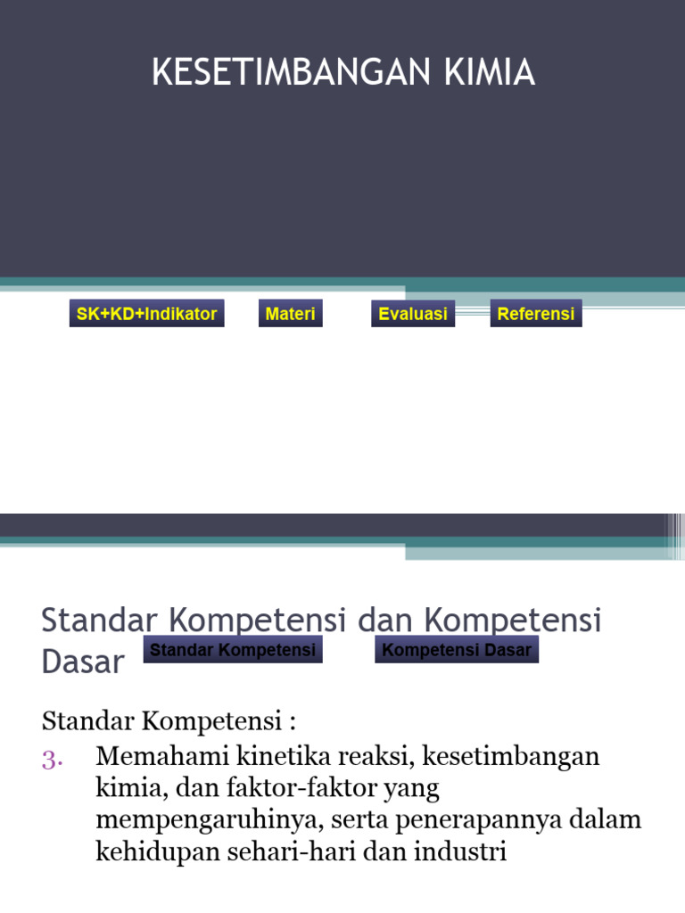 Materi Kesetimbangan Kimia Part 1 | PDF