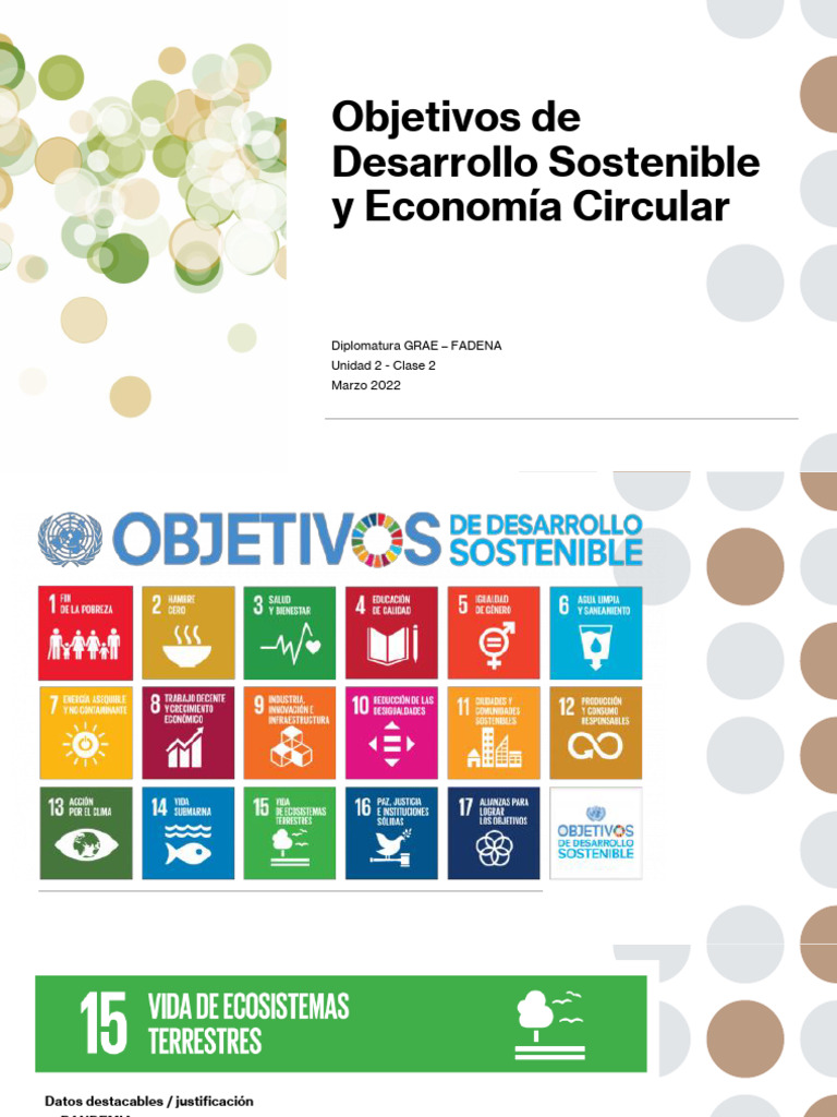 2 - CLASE 6 - Presentación de ODS y Economía circular (1) | PDF | Residuos | Agricultura