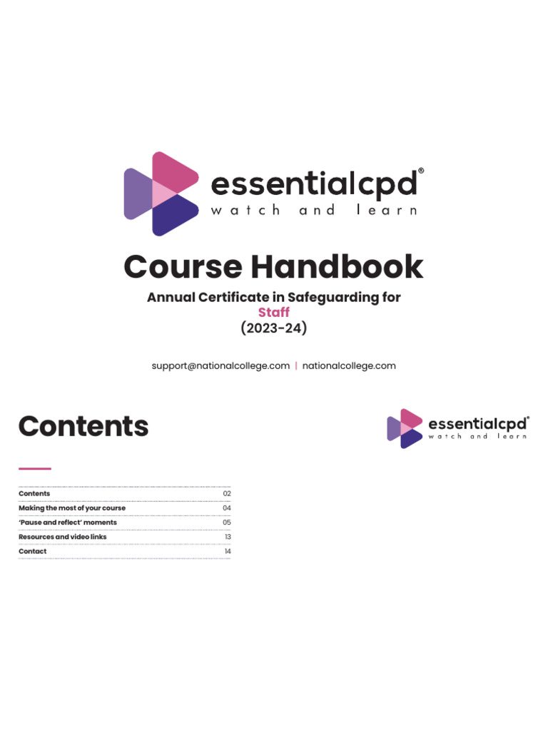 Safeguarding Course Handbook 2023 | PDF | Child Neglect | Learning