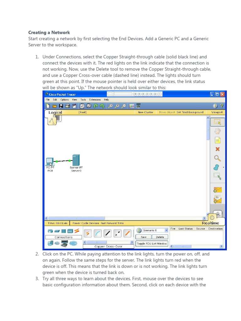 Laboratory #6 Packet Tracer Familiarization Activities #2 | PDF