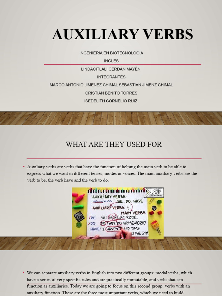 Qué Son Los Auxiliary Verbs (4) | PDF | Verb | Grammatical Tense