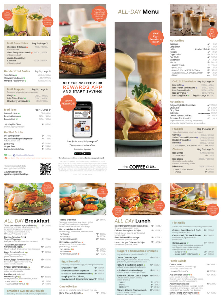 All Day Menu | PDF | Hamburgers | Drink