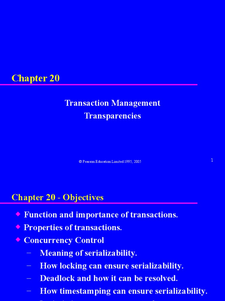 DBS Connolly 2004 Slides20 Transaction Management | PDF | Database ...