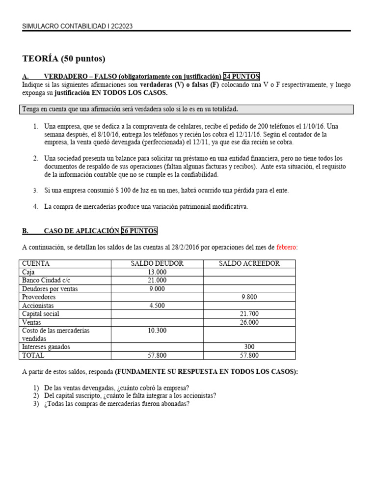 Simulacro 2C 2023 | PDF