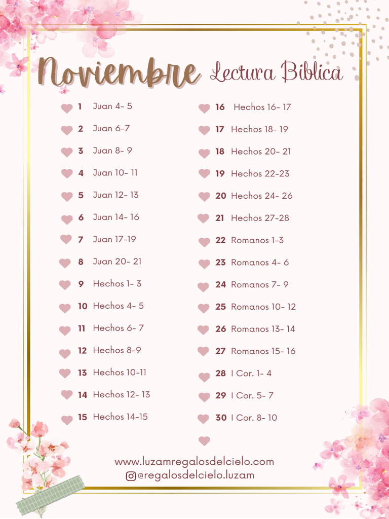 Lectura Biblica Noviembre | PDF
