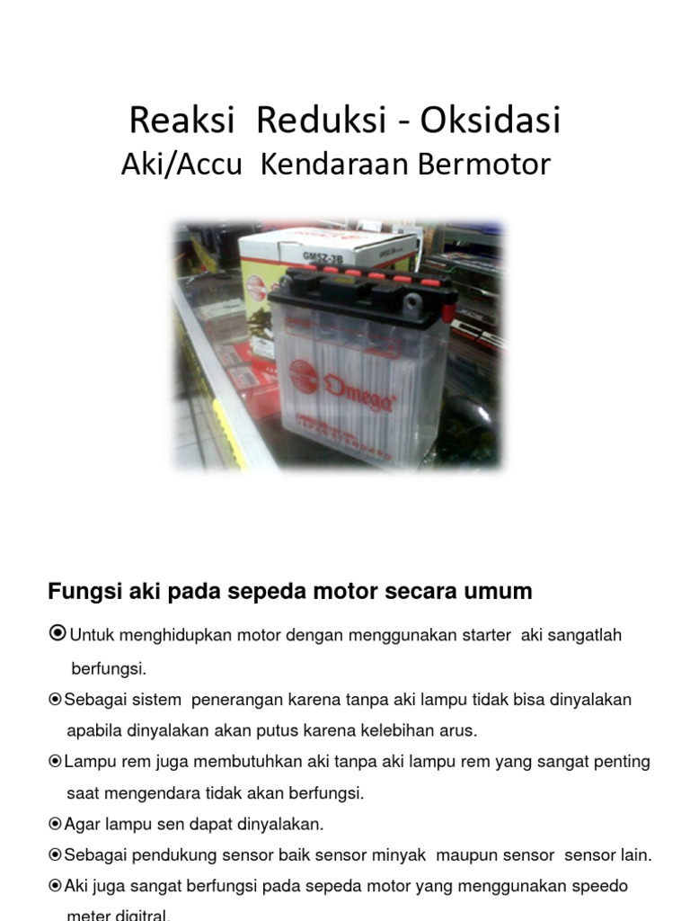 Reaksi Redoks Pada Aki | PDF