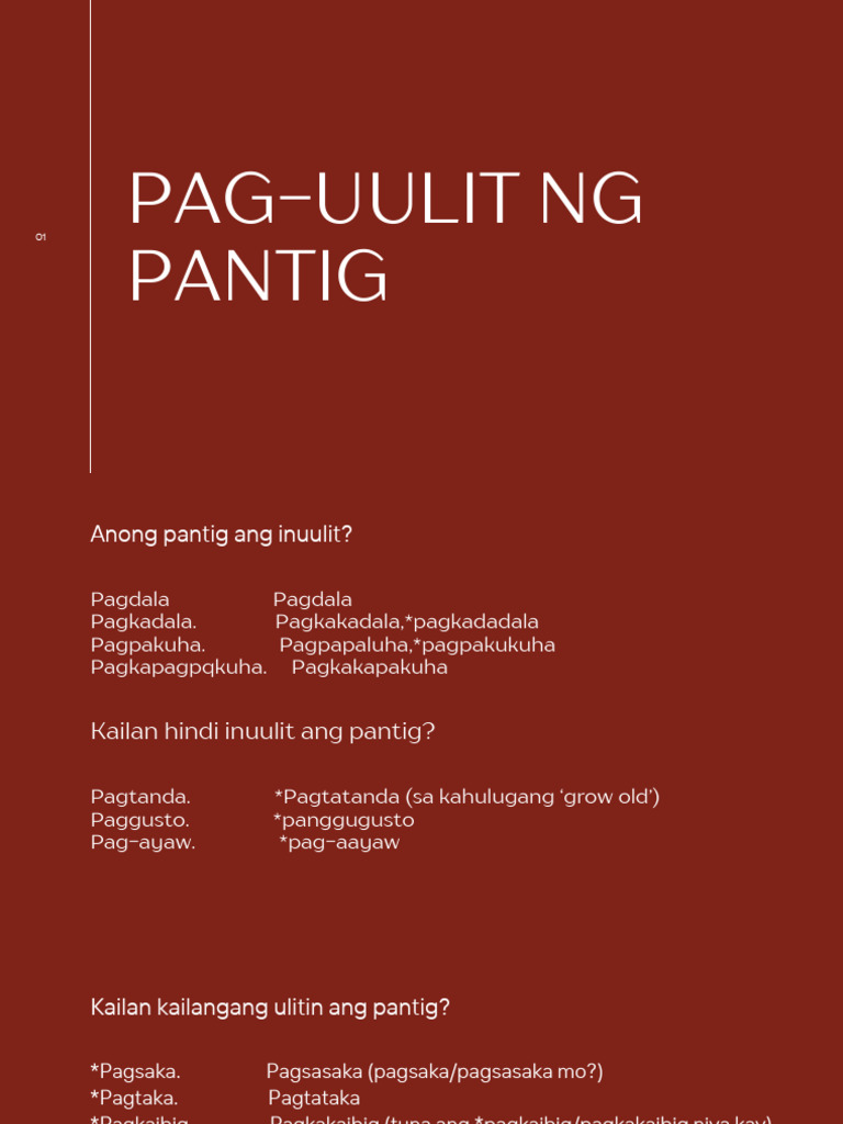 Pag-Uulit NG Pantig | PDF