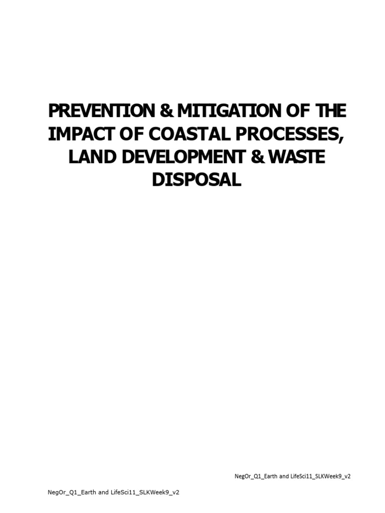 Mitigating Coastal Development Impacts | PDF | Coast | Beach